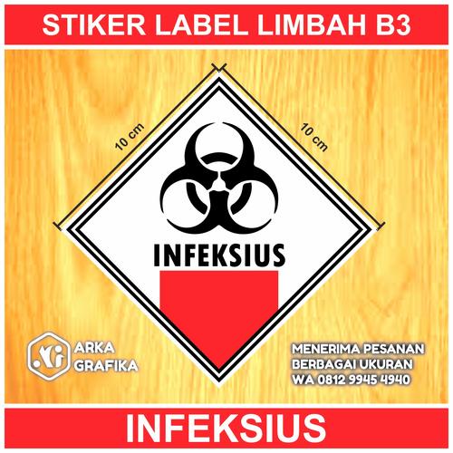 Jual STIKER LABEL LIMBAH B3 INFEKSIUS - S - Kota Bekasi - arka grafika ...