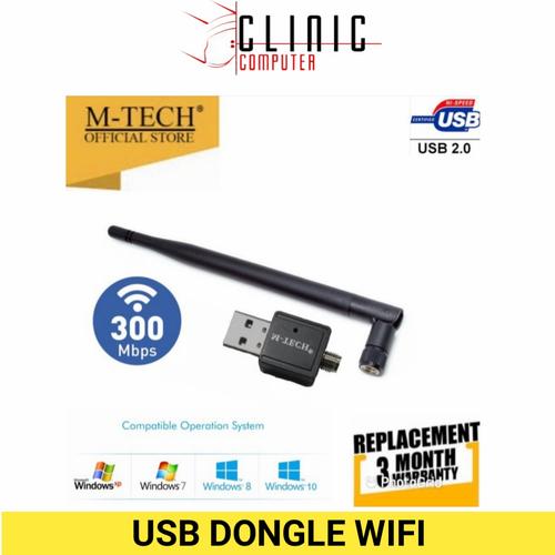 Jual M-TECH USB Dongle Wireless Wifi Receiver USB Adapter 802.11N ...