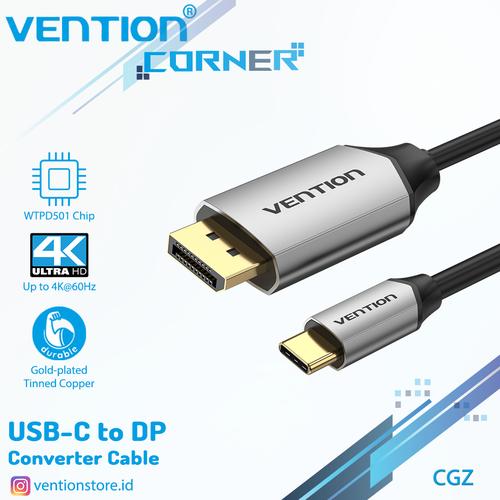 Jual VENTION Kabel USB Type C to DP Display Port Converter High Quality - CGZ, 1 Meter - Jakarta ...