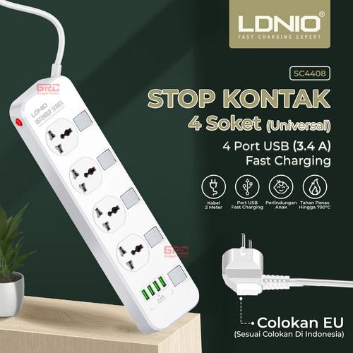 Jual Stop Kontak Universal 4 USB Charger Power Socket Colokan Listrik ...