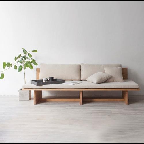 Jual Sofa Bed Minimalis Japandi Scandinavian Unik Kayu Mahoni - Kab ...