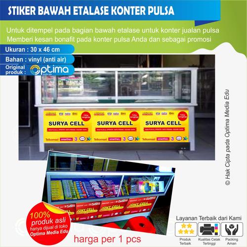 Jual STIKER KONTER PULSA UNTUK BAGIAN BAWAH ETALASE - E - Kab. Klaten ...