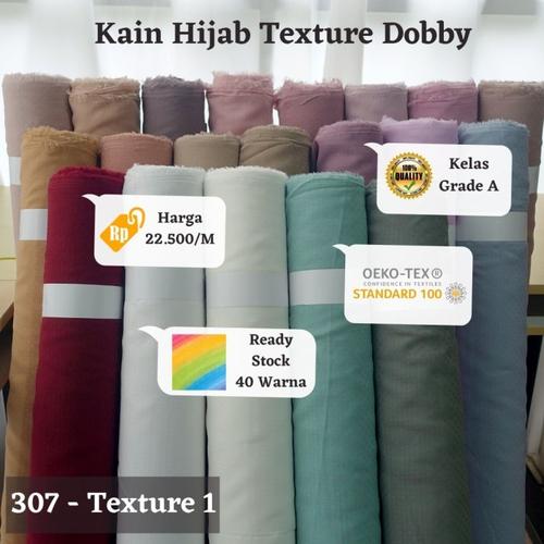 Jual Kain Hijab Texture Dobby -307 Texture 1 (per 1.15 meter) - Soft ...