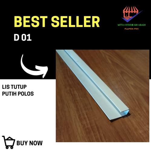 Jual LIS Penutup Putih PVC Motif Putih Polos D 01, Murah dan ...