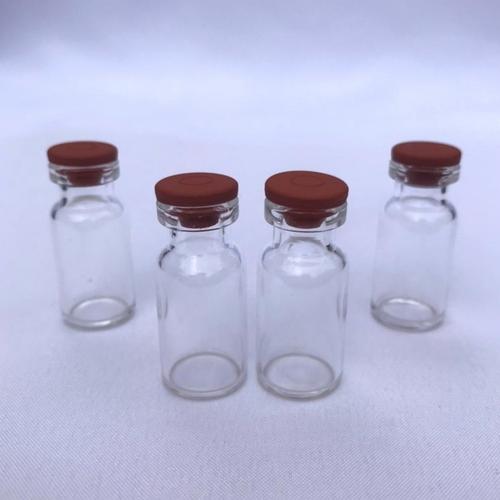 Jual botol kaca 3ml bening/kecil/mini/tutup plastik/karet - tutup karet ...