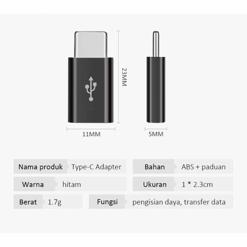 Jual Converter Micro USB To Type C Original Konektor Mikro USB Ke Tipe ...