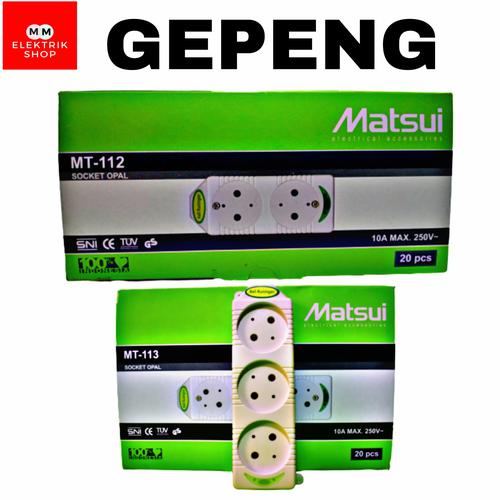 Promo STOP KONTAK GEPENG SOCKET OVAL 2 & 3 LOBANG KUNINGAN MATSUI - 3 ...
