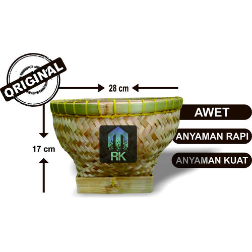Jual Ceting Nasi Bambu/ Cething/ Cepu/ Wakul/ Bakul Nasi Bambu 28cm ...
