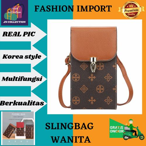 Jual TAS SELEMPANG HP WANITA Sling Bag PHONE CEWEK KOREA SLEMPANG HP 105570 - Cokelat - Kota ...