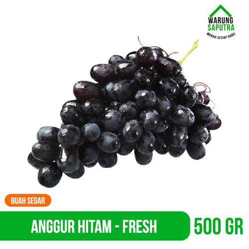 Jual Buah Anggur Hitam Black Autumn Import Segar Manis 500g - Kota ...