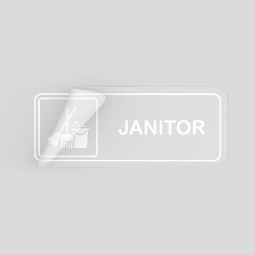 Jual stiker janitor - penanda janitor room - stiker pintu - janitor ...