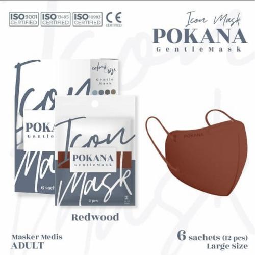 Jual Masker Pokana Icon Gentle Mask 4 ply isi 12 Pcs - Medis - Green ...