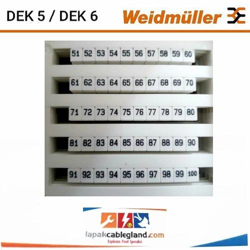 Jual Terminal Marking DEK 6 for WEIDMULLER WDU 4 - 1 strip isi 50 nomer ...