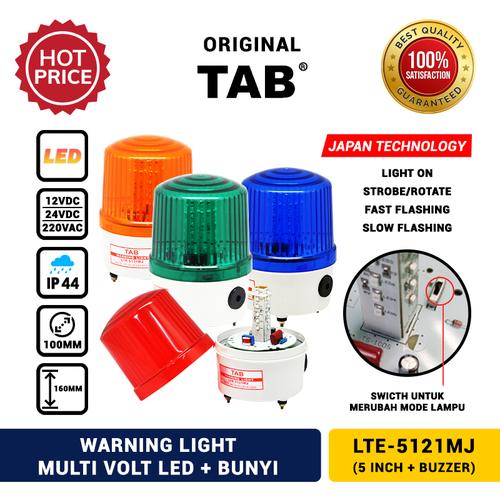 Promo Lampu Darurat LED 5 " Rotary Warning Light + Buzzer Multi Volt ...
