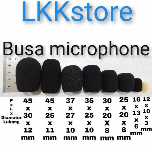 Jual busa mic kecil meja podium lavelier/ foam microphone table podium ...