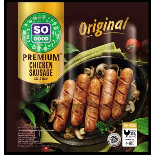 Jual SOSIS AYAM PREMIUM SO GOOD ORIGINAL CHICKEN SAUSAGE 300GR FROZEN ...