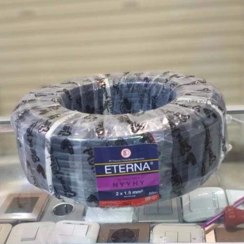 Jual KABEL LISTRIK ETERNA NYYHY NYMHY 2X1.5 5O METER SERABUT 1 ROLL 50M - NYMHY PUTIH - Jakarta ...