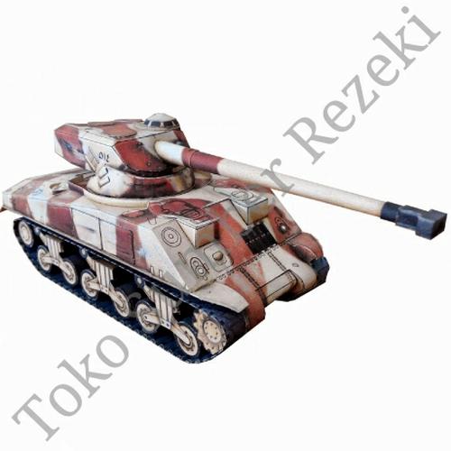 Jual Tank Tempur Papercraft Sherman M4 FL10 Militer Paper Craft Tentara ...