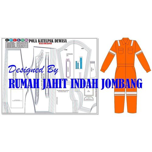 Jual Pola Jahit Baju WEARPACK KATELPACK DEWASA - Kab. Jombang - Pola ...