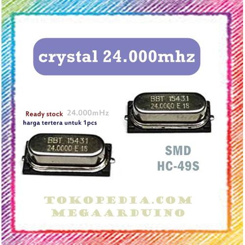 Jual Xtal 24 mhz smd Crystal Crystall kristal 24MHz SMD 24.000mhz ...