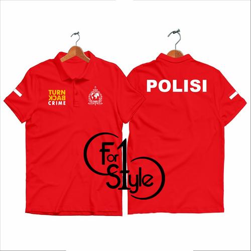Jual Polo shirt Kaos Kerah POLISI INTERPOL TURN BACK CRIME - M ...