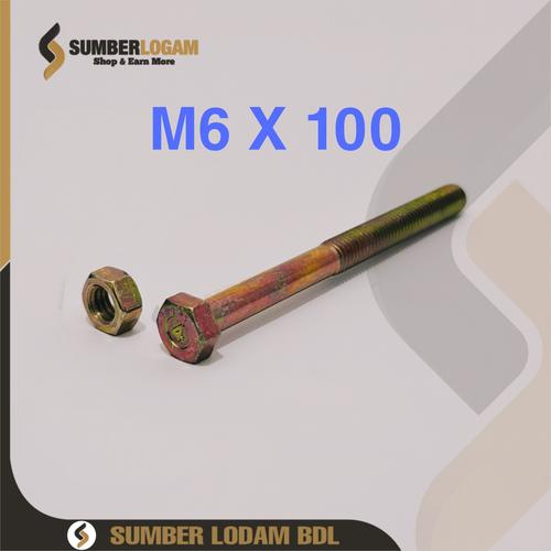 Jual BAUT MUR HEX KUNING M6 X 100 - Kota Bandar Lampung - Sumber Logam ...