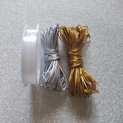 Jual Karet tali elastis bening emas perak untuk meronce kalung gelang ...