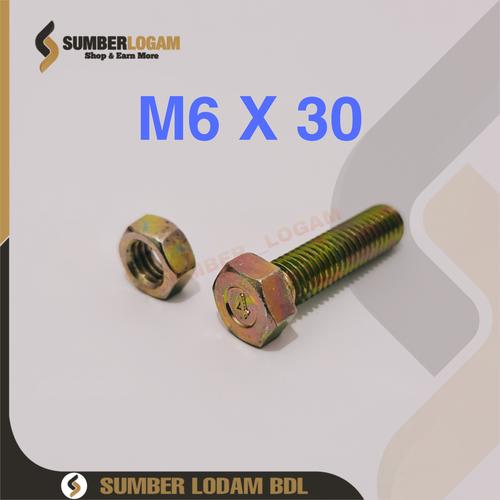 Jual BAUT MUR HEX KUNING M6 X 30 - Kota Bandar Lampung - Sumber Logam ...