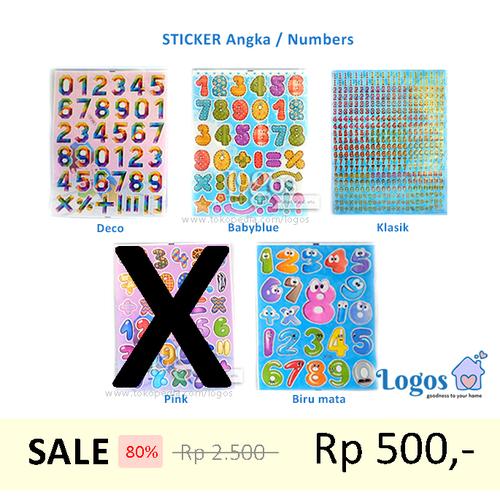 Jual Sticker Angka/Numbers Stiker Reward Point Anak TK PAUD belajar ...
