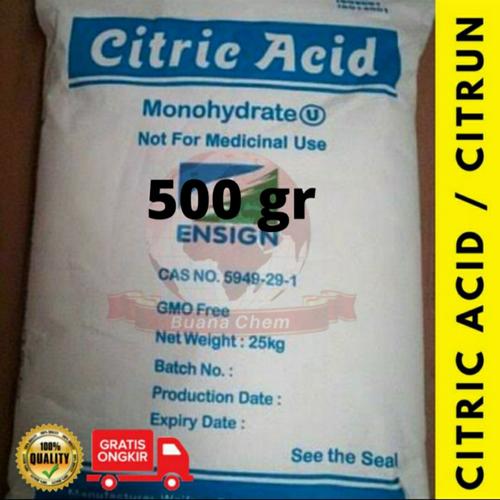 Jual Citric Acid 500 gram / Citrun / Asam Sitrat / Asam sitrun ...