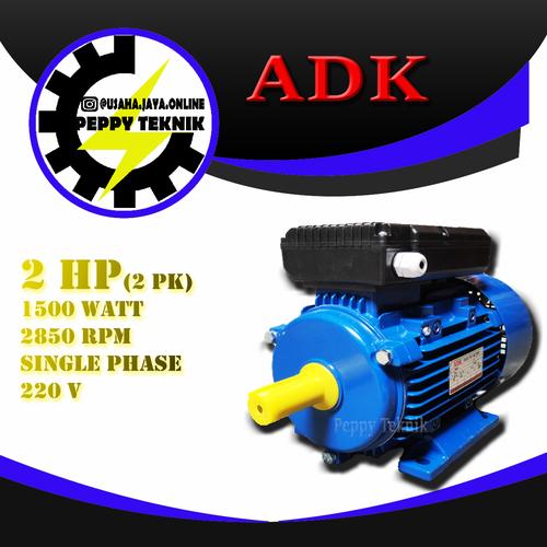Jual adk motor 2 hp 2 pole rpm 2850 1 phase 220 v - Kota Surabaya ...