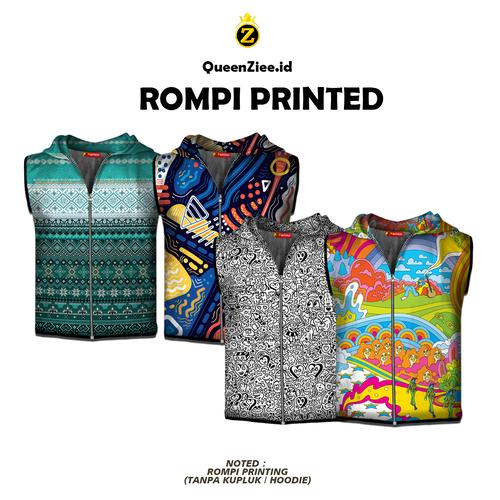 Promo Rompi Printing Pria Wanita waterproof Queenzie - DOODLE ART ...