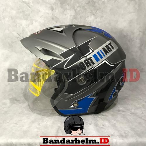 Jual Helm Half Face ukuran XL XXL Transformer Biru TERMURAH - corak ...