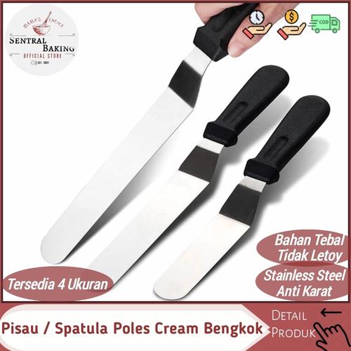 Jual Pisau Spatula Poles Cream Bengkok / Polesan Kue Oles Mentega ...
