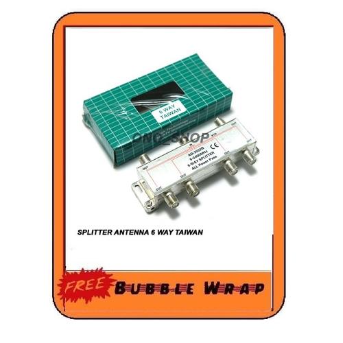 Jual Splitter antena tv cabang 6 way skyview 1 in 6 out pembagi signal ...