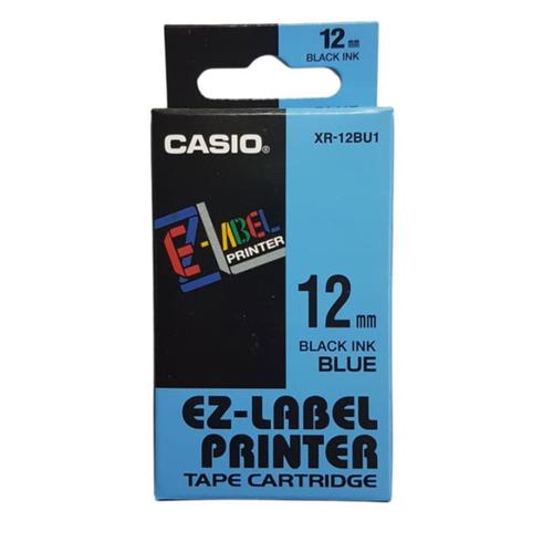 Jual EZ LABEL TAPE CASIO 12MM BLACK INK BLUE (XR-12BU) - Jakarta ...