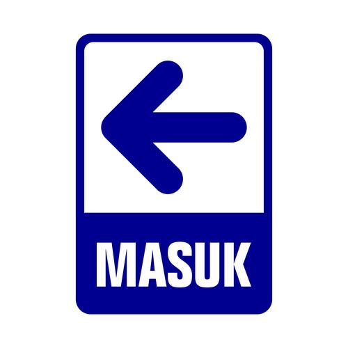 Jual Rambu Petunjuk Arah Masuk (Biru) 50cm x 35cm Plat Alumunium 1.2mm ...