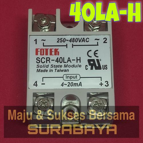 Jual SCR SSR-40LA-H 40LAH 4-20mA to 250-480VAC 40A Solid State Relay ...