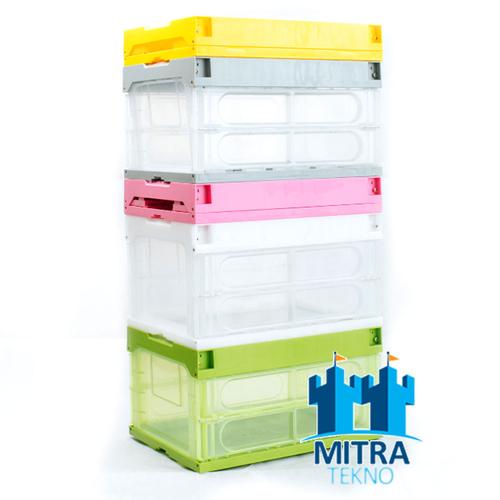 Jual Box Lipat Storage Transparan Folding Foldable Container Premium ...