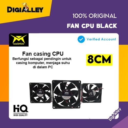 Jual Fan Casing CPU Black 8cm Cooling Black Magnum Cooler PC Fan Casing ...