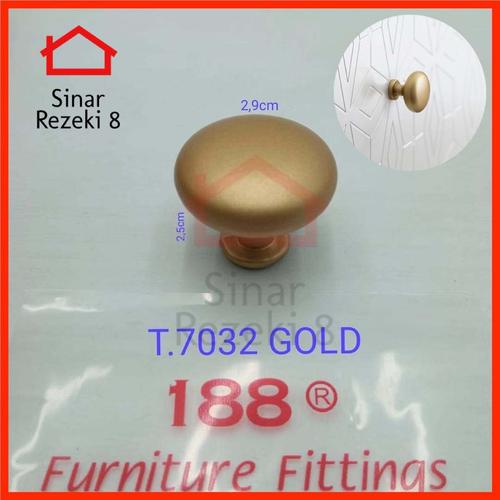 Jual Tarikan 7032 Laci GOLD Emas Knob Pintu Lemari Bulat Handle Pentol ...