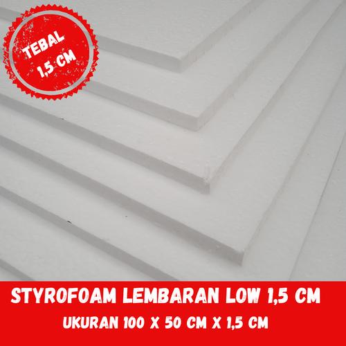 Jual styrofoam / sterofoam lembaran tebal 1,5 cm low - 100 x 50 cm ...