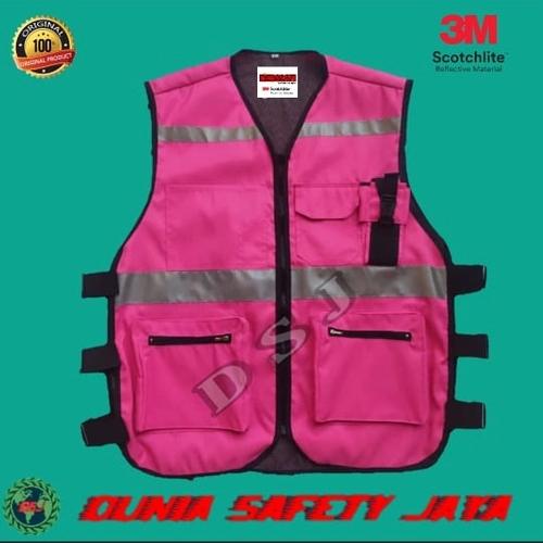 Jual ROMPI PROYEK BAHAN TASLAN WARNA PINK/ROMPI KERJA/SAFETY VEST ...