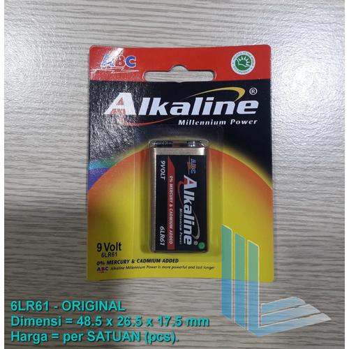 Jual ABC Alkaline Battery Baterai Kotak 9V 9 V Volt 6LR61 LR61 Alkalin ...