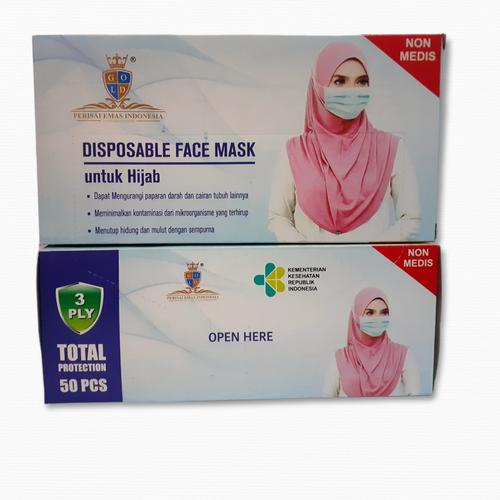 Jual masker hijab 3 ply 50 pcs - Kab. Klaten - Toko Faripedia | Tokopedia