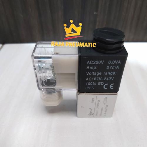 Jual SOLENOID VALVE ANGIN 2/2 WAY TYPE 2V-025-08 AC220V / DC24V AIRTAC ...