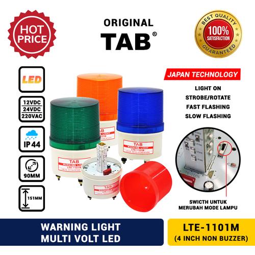 Promo Lampu Darurat LED 4 " TAB Rotary Warning Light Multi Volt AC / DC ASLI - Merah - Jakarta ...