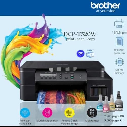 Jual Printer Wifi Brother DCP-T520W T520W Print Scan Copy Wireless ...