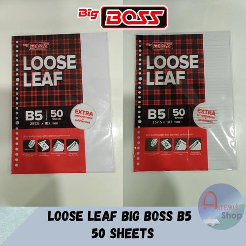Jual Loose Leaf / Isi Binder Big Boss B5 Isi 50 Lembar Bergaris / Polos ...