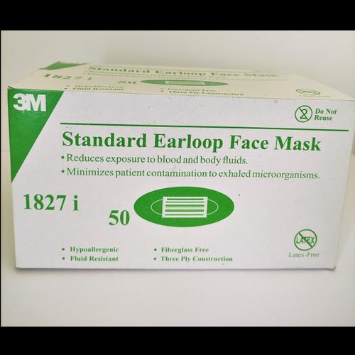 Jual 3M 1827i Standard Earloop Face Mask (Surgical Mask), 50 pcs/box ...
